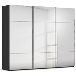 Rauch Schwebet&uuml;renschrank &raquo;Kleiderschrank Schrank Garderobe Schlafzimmerschrank SCALE-TRIO&laquo; edle dreigeteilte Front mit 2 Zierleisten Spiegelfront 