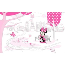 Komar Vliestapete &raquo;Digitaldruck Vlies - Minnie in Paris - Gr&ouml;&szlig;e 400 x 250 cm&laquo; bedruckt glatt Wohnzimmer, Schlafzimmer bunt Vlies