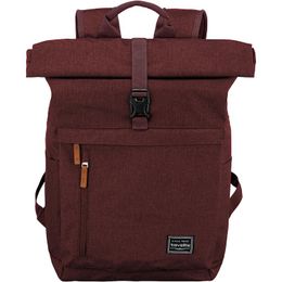 Travelite Damen Travelite Freizeitrucksack &raquo;BASICS Rollup Rucksack&laquo; Arbeitsrucksack Sportrucksack Reiserucksack Schulrucksack rot B/H/T: 37cm x 60cm x