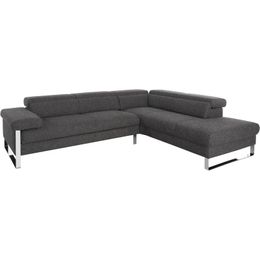 W.Schillig Ecksofa &raquo;finn, toller Sitzkomfort, L-Form, hochwertige Verarbeitungsdetails&laquo; German Design Award 2016, Fu&szlig;gestell Chrom gl&auml;nzend, Breite 