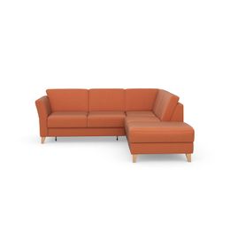Sit & More sit&more Ecksofa &raquo;Visby L-Form&laquo; Wahlweise mit Bettfunktion und Stauraum, frei im Raum stellbar orange