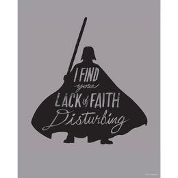 Komar Bild &raquo;Star Wars Silhouette Quotes Vader&laquo; Disney 1 Stk. tlg. Wandbild zur Dekoration im Kinderzimmer - ohne Rahmen bunt Holz, Papier