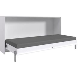wimex Schrankbett &raquo;Juist Schrankklappbett G&auml;stebett&laquo; horizontal klappbar, 3 Liegefl&auml;chen, mit Lattenrost, Made in Germany wei&szlig;