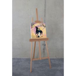 Komar Leinwandbild &raquo;Mulan with Kahn - Gr&ouml;&szlig;e 40 x 40 cm&laquo; Disney 40 x 40 cm (Breite x H&ouml;he), 1 Stk. tlg. Keilrahmenbild mit Echtholzrahmen, Kinderzimmer bunt 