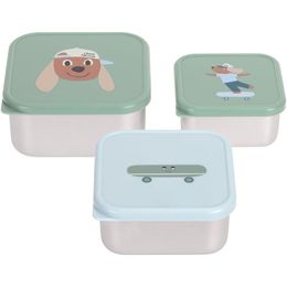 L&auml;ssig L&auml;ssig Kinder L&Auml;SSIG Lunchbox &raquo;Tiny Team Dog, Snackbox&laquo; 3 tlg. tlg.