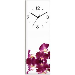Artland Wanduhr &raquo;Phalaenopsis Orchidee&laquo; wahlweise mit Quarz- oder Funkuhrwerk, lautlos ohne Tickger&auml;usche lila