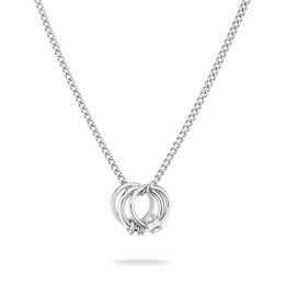 Liebeskind Berlin Damen Kette mit Anh&auml;nger &raquo;Schmuck Geschenk Edelstahl Halskette The D-Link Mini&laquo; silber