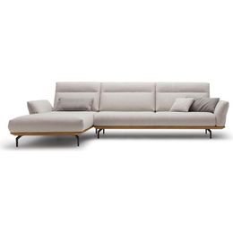 Creation BY ROLF BENZ Ecksofa &raquo;CR.460 Designsofa mit erstklassigem Sitzkomfort&laquo; Sockel in Nussbaum, Winkelf&uuml;&szlig;e in Umbragrau, Breite 338 cm grau 