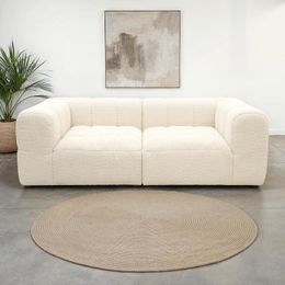 DOMO collection Big-Sofa &raquo;Ghent Megasofa in 2 Breiten, modern&laquo; Mit Taschenfederkern und Kassettensteppung beige 100% Polyester