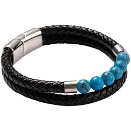 Firetti Armband &raquo;Schmuck Geschenk Armschmuck Armkette Edelstein Perlen, Onesize&laquo; Made in Germany - mit Howlith oder T&uuml;rkis (beh.) bunt