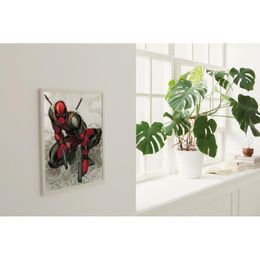 Komar Wandbild &raquo;Marvel Deadpool Bullets&laquo; Disney Set, 1 Stk. tlg. 50 x 70 cm (Breite x H&ouml;he) - Kinderzimmer, Dekoration rot Vlies
