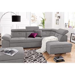 exxpo - sofa fashion Ecksofa &raquo;Spring, super bequem und komfortabel mit Armteil- und Kopfteilfunktion&laquo; wahlweise mit Bettfunktion und Bettkasten, L-