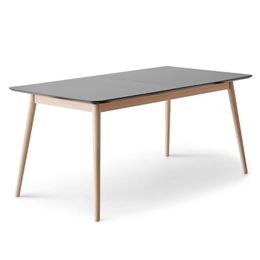 Esstisch &raquo;Meza Designtisch mit Auszugsfunktion und 2 Einlegeplatten&laquo; abgerundete Tischplatte MDF, Massivholzgestell, in zwei Breiten grau Tischplatte: