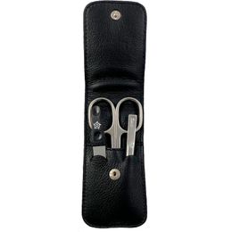 Pfeilring Pfeilring Manik&uuml;re-Etui &raquo;Taschenetui Nappaleder&laquo; Etui aus feinstem Leder, drei Instrumente aus Stahl, klein & handlich. schwarz