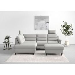 Sit & More sit&more Ecksofa &raquo;Far&ouml; L-Form&laquo; inklusive Federkern, wahlweise mit Bettfunktion und Bettkasten silber