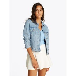 Tommy Jeans Damen Jeansjacke &raquo;CLASSIC TRUCKER JACKET BI8110&laquo; mit Brusttaschen, Logo-Badge blau XS (34)