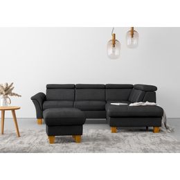 Home Affaire Ecksofa &raquo;Lindgren L-Form&laquo; wahlweise mit TV-Funktion, Stauraum und Kopfteilverstellung grau 100% Polyester