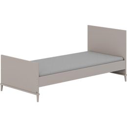 YUNY by PAIDI Kinderbett &raquo;BROTHER STU 90x200cm Jugendliege in Taupe&laquo; B/H/T ca. 207x96x91cm, Taupe, zeitloses und langlebiges Einzelbett, gepr&uuml;fte 