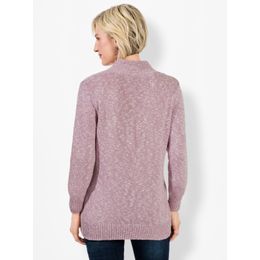 CR&Eacute;ATION L Damen V-Ausschnitt-Pullover in 2-in-1-Optik orchidee-meliert Gr&ouml;&szlig;e 48