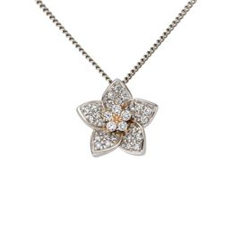 Firetti Damen Kettenanh&auml;nger &raquo;Schmuck Geschenk Gold 585 Halsschmuck Anh&auml;nger f&uuml;r Halskette Blume&laquo; () mit Brillanten rosa