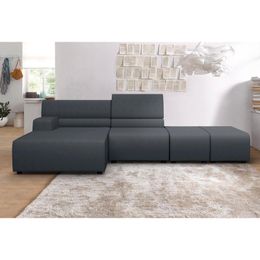 Egoitaliano Ecksofa &raquo;Babouche, Designsofa mit au&szlig;ergew&ouml;hnlichem Sitzkomfort zum Wohlf&uuml;hlen&laquo; schwarz 100% Polyester. Wasserabweisende Mikrofaser.