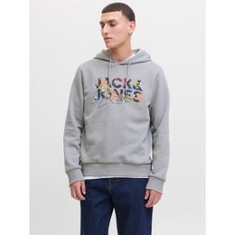 Jack & Jones Jack & Jones Herren Kapuzensweatshirt &raquo;JJGEPLAS SWEAT HOOD&laquo; grau S