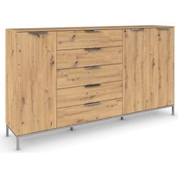 Rauch Kombikommode &raquo;Kommode T&uuml;rkommode Sideboard Kombikommode FLIPP&laquo; Breite 200 cm mit 4 Einlegeb&ouml;den, 3-t&uuml;rig mit 5 Schubladen und Soft-Close-