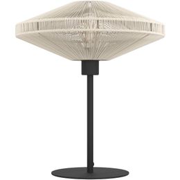 Eglo Tischleuchte &raquo;Midsumer Tischlampe, Japanisch, Metall und Textil, E27, Nachtischlampe&laquo; E27 1 Stk. Tischleuchte - H44 x &Oslash;38 cm - schwarz - 1X40W 