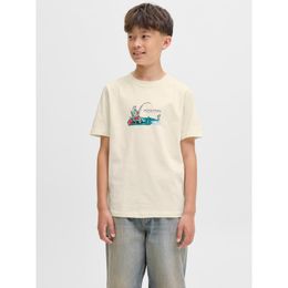 Jack & Jones Jack & Jones Junior Jungen T-Shirt &raquo;JORSKULL NATURE TEE SS CREW NECK SN JNR&laquo; wei&szlig; 140