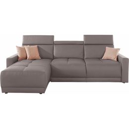DOMO collection Ecksofa &raquo;Ava mit moderner Sitzheftung & toller Doppelnaht, komfortabel, L-Form&laquo; mit Recamiere, inkl. Federkern, wahlweise mit 