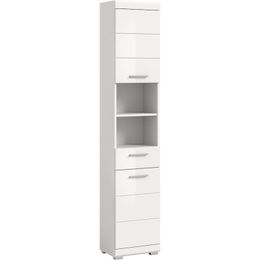 Welltime Hochschrank &raquo;SIENA, Breite 37cm, 2 T&uuml;r, 1 Schubkasten, 2 offene F&auml;cher, MDF-Front&laquo; TOPSELLER!, 1 Stk. tlg. in verschiedenen Farben erh&auml;ltlich