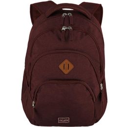 Travelite Unisex Travelite Laptoprucksack &raquo;BASICS Melange&laquo; Freizeitrucksack Arbeitsrucksack Schulrucksack Reiserucksack rot B/H/T: 31cm x 45cm x 16cm