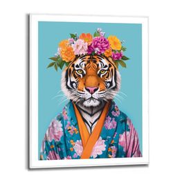 Reinders Poster &raquo;Flower Tiger&laquo; Hobbyraum - Blumen - Kimono - Mehrfarbig - MDF - Tiere - 40x50 cm bunt
