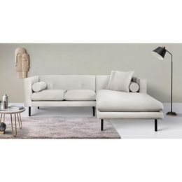 Home Affaire Ecksofa &raquo;Lillibeth L-Form Designsofa, Ma&szlig;e B/T/H: 240/173/83 cm&laquo; Zierkissen als Wendekissen, in Samtoptik oder Cord beige 100% Polyester
