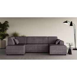 Home Affaire Wohnlandschaft &raquo;TAMMO&laquo; U-Form grau 100% Polyester