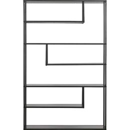 Woood B&uuml;cherregal &raquo;Teun&laquo; Regal aus Metall, viel Platz, H 188 cm x B 120 cm schwarz Metall