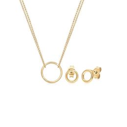 Elli Damen Schmuckset &raquo;Kreis 925 Sterling Silber vergoldet&laquo; () gold