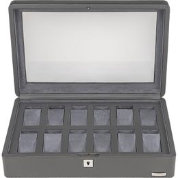 Windrose Damen Windrose Uhrenbox &raquo;Tempora, 804022.07&laquo; Aufbewahrung, Uhrenkasten, &Oslash; max.40mm, Armbanduhr, Geschenkidee grau