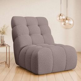Home Affaire Sessel &raquo;AURELIAN, Love Seat XXL, Lese-Sessel, Big-Sessel&laquo; mit Wellenunterfederung, Velours, Struktur fein, Struktur grob braun 100% 