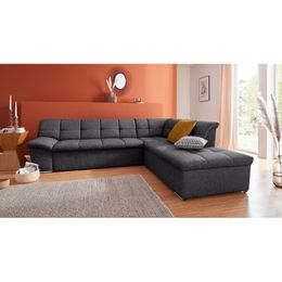 DOMO collection Ecksofa &raquo;Lagoa, moderne Sitzheftung, bequem und komfortabel, L-Form&laquo; wahlweise mit Bettfunktion, frei im Raum stellbar, gro&szlig;e 