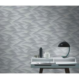 Fashion for walls Vliestapete &raquo;Sparkling Sea&laquo; gl&auml;nzend gepr&auml;gt Phthalate frei silber Vlies