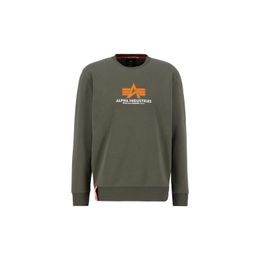 Alpha Industries Damen Sweater &raquo;Basic Sweatshirt Rubber ML&laquo; gr&uuml;n L