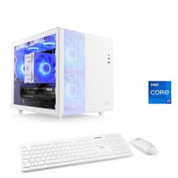 CSL PC &raquo;Cube V24167&laquo; wei&szlig; Inkl. Maus, Tastatur, WLAN-Karte