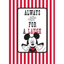 Komar Bild &raquo;Mickey Mouse Laugh&laquo; Disney 1 Stk. tlg. Wandbild zur Dekoration im Kinderzimmer - ohne Rahmen bunt Holz, Papier