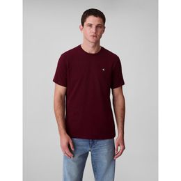 Calvin Klein Jeans Herren &raquo;SS SMOOTH CTTN SOLID CREWNK TEE&laquo; mit Logo rot L