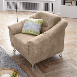 Sit & More sit&more Sessel &raquo;Salsa&laquo; mit Federkern beige Bedruckte Luxus-Microfaser (100% Polyester);Luxus-Microfaser (100% Polyester);Struktur (100% Polypropylen)