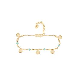 CAI Ca&iuml; Damen CA&Iuml; Armband &raquo;925 Silber vergoldet Amazonit Pl&auml;ttchen&laquo; gelb