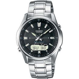 CASIO FUNK Herren Funkchronograph &raquo;LCW-M100DSE-1AER&laquo; Solaruhr, Armbanduhr, Herrenuhr, Funkuhr, Edelstahlarmband, Weltzeit silber