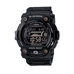 Casio G-Shock Herren Casio G-SHOCK Funkchronograph Solaruhr, Armbanduhr, Herren,digital,Resinarmband,bis 20 bar wasserd. schwarz