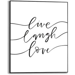 Reinders Poster &raquo;Live laugh love&laquo; schwarz MDF